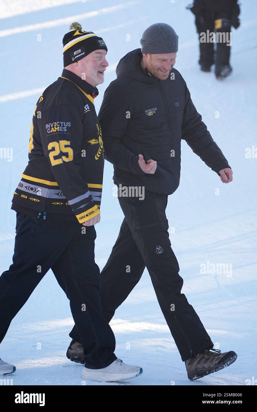 The Duke of Sussex during a medal presentation for the women’s ...