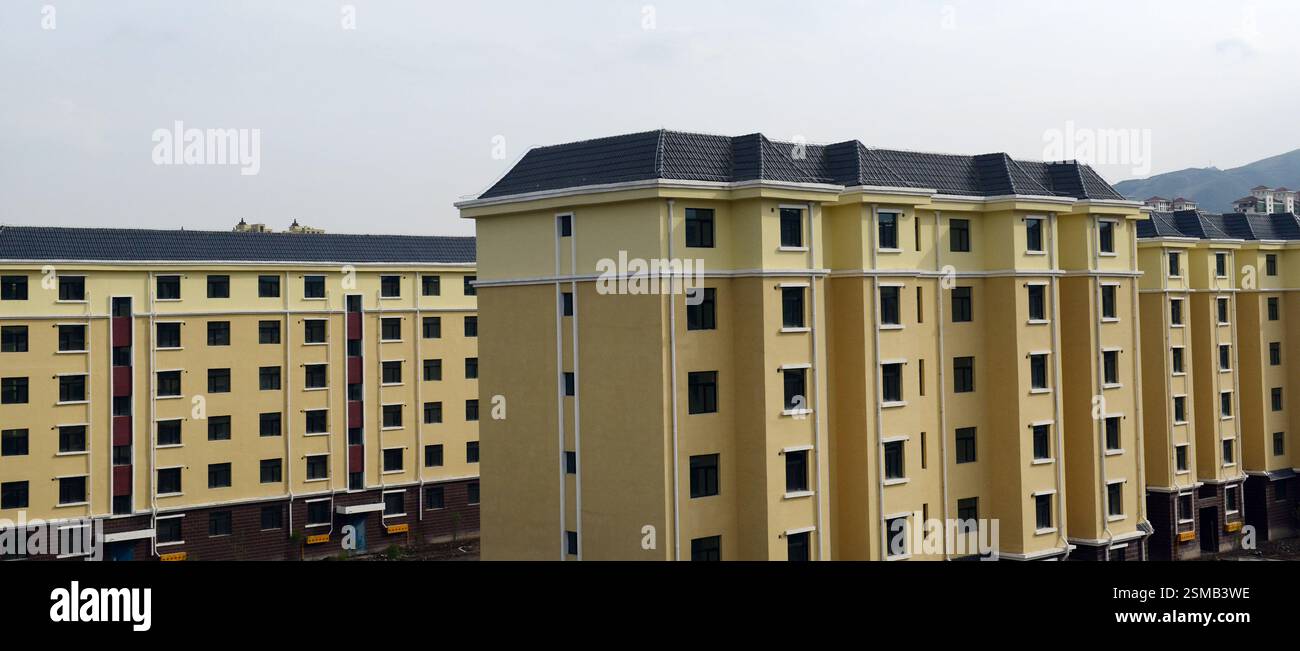 New residential buildings replace old neighborhoods in Lanzhou, Gansu ...