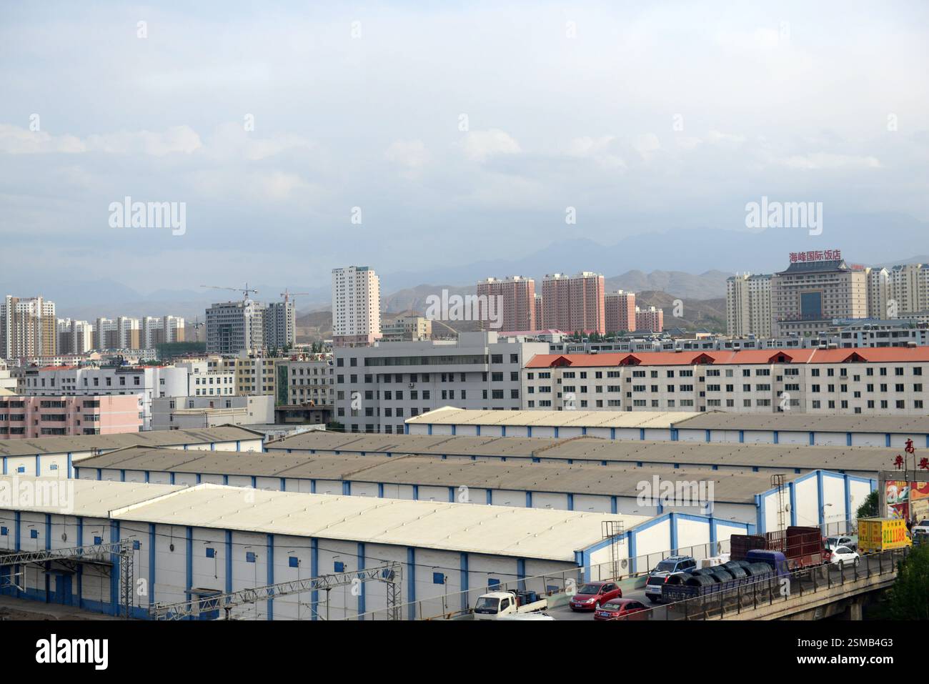 New residential buildings replace old neighborhoods in Lanzhou, Gansu ...