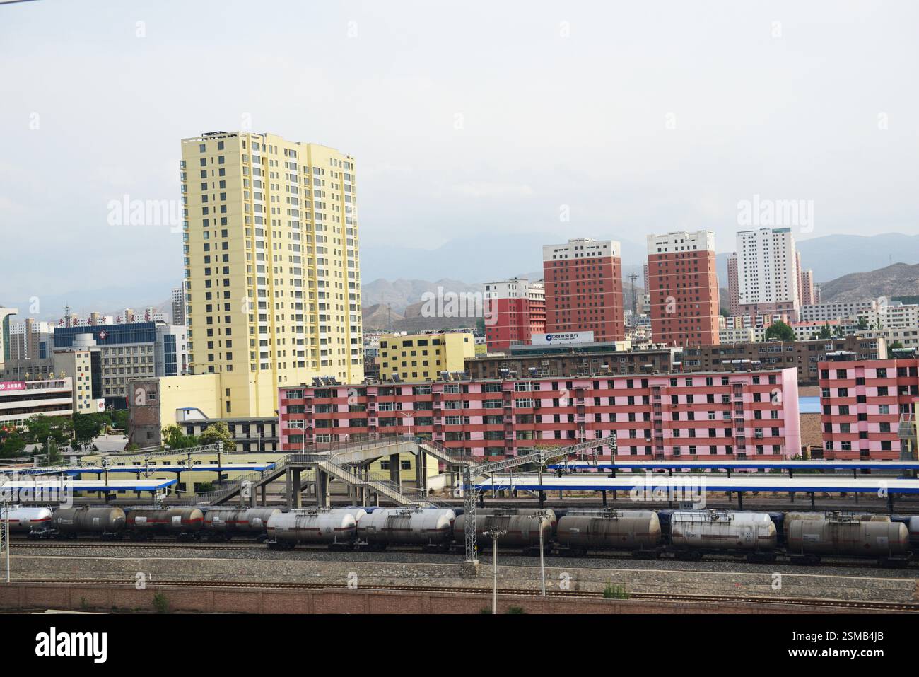 New residential buildings replace old neighborhoods in Lanzhou, Gansu ...