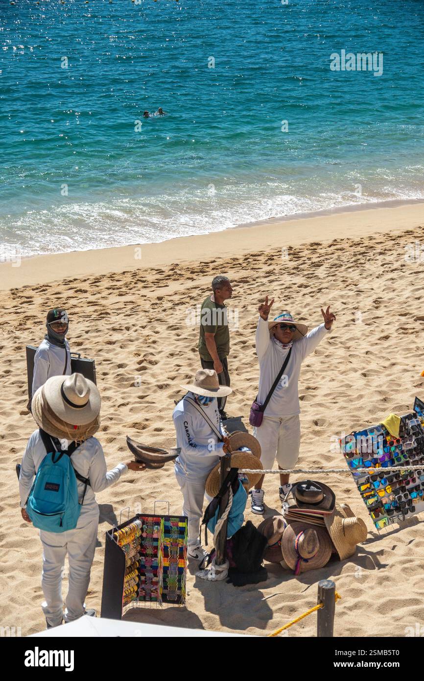 Cabo San Lucas - Feb 2nd 2024: Vibrant beach vendors showcase colorful ...