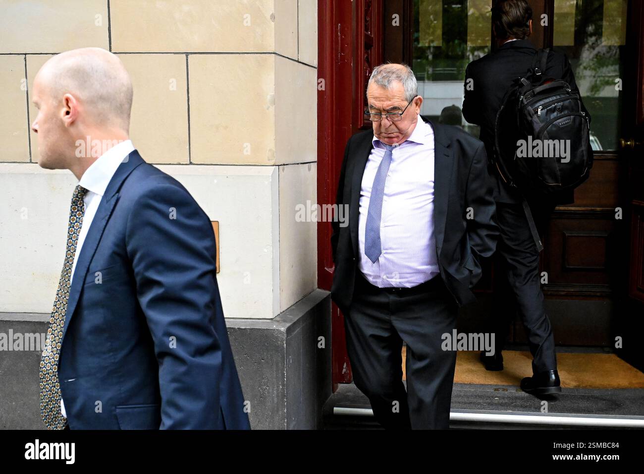 Melbourne, Australia. 13th Feb, 2025. Vincenzo Crupi (centre) departs ...
