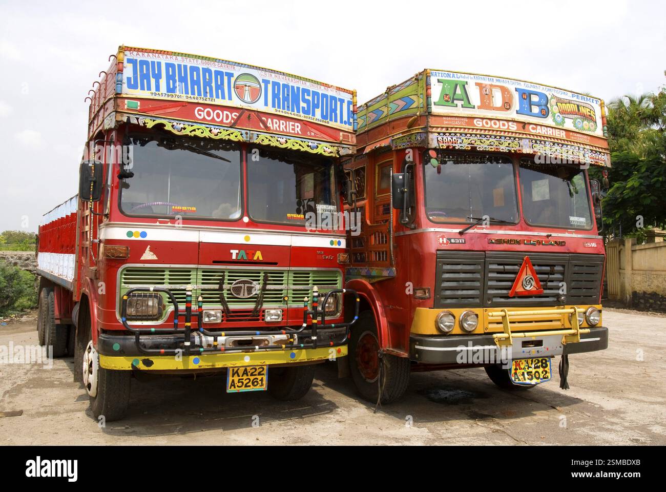Lorries at Bijapur, Karnataka, India, Asia Stock Photo - Alamy
