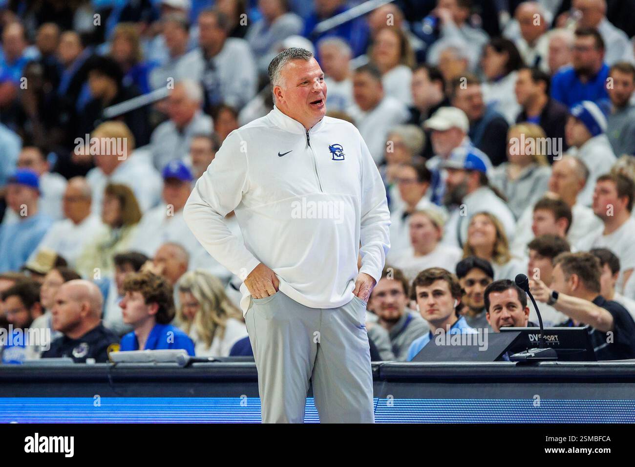 Omaha, NE. U.S. 11th Feb, 2025. - Creighton Bluejays head coach Greg ...
