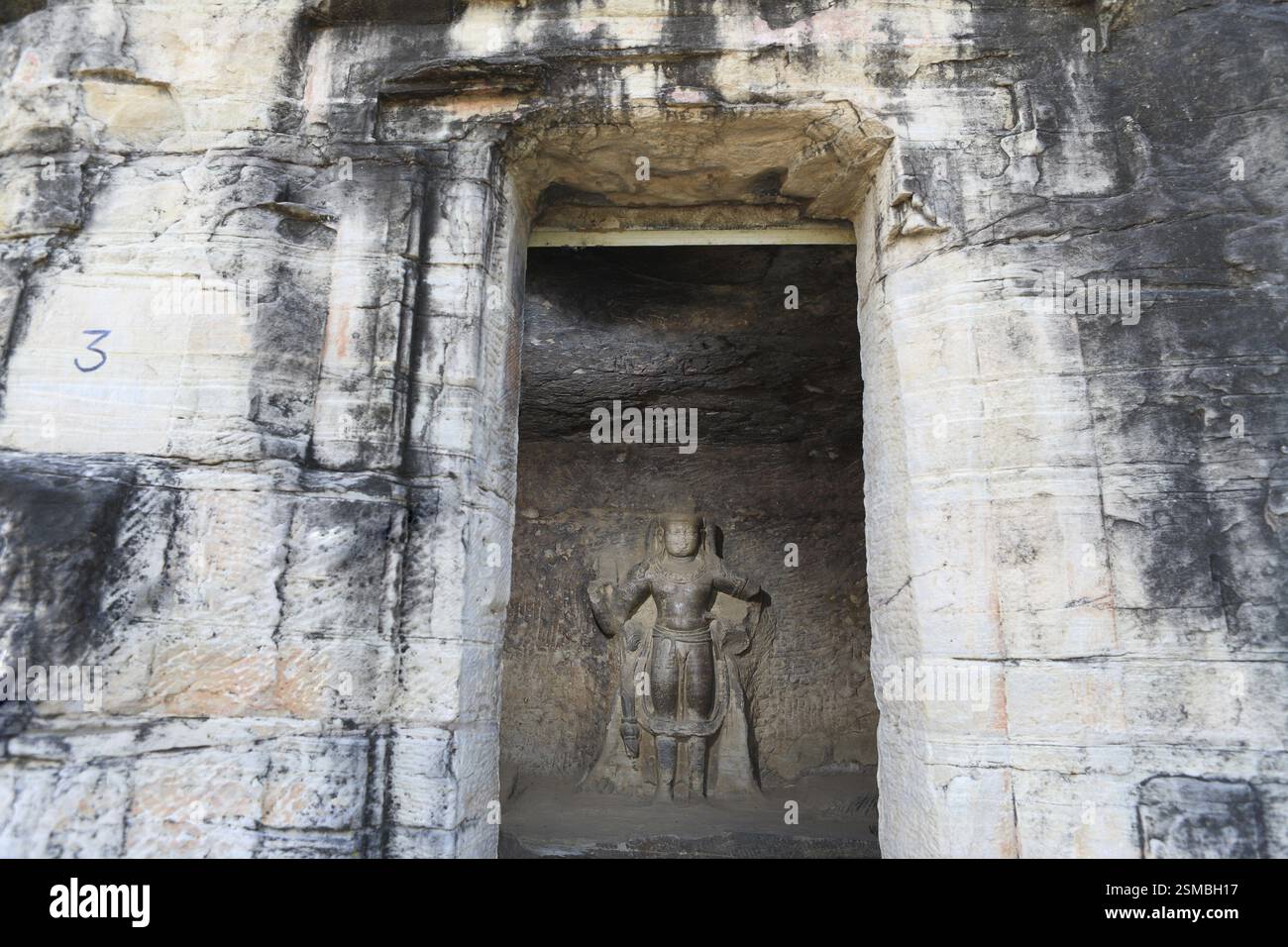 Cave cut into sandstone hill 5 kms from vidish gupta shrines no 3 ...