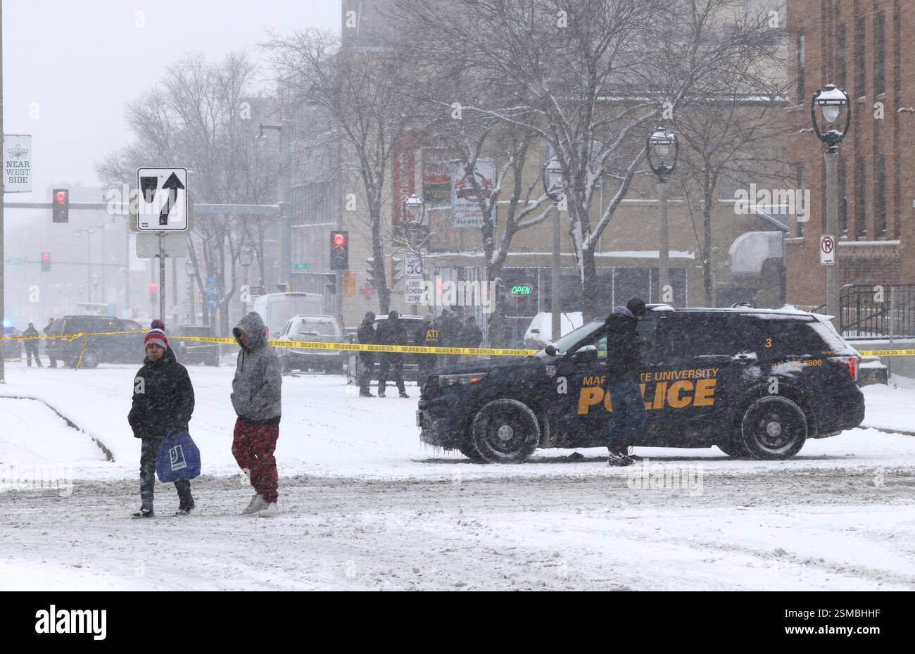 Milwaukee, Wisconsin, USA. 12th Feb, 2025. Marquette University Police ...