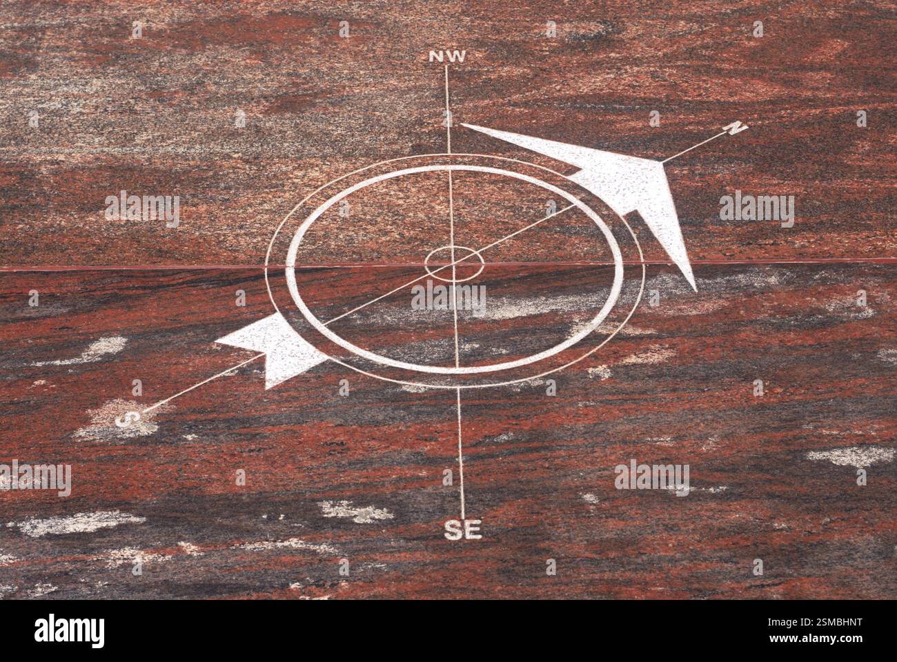 Design of compass engraved on flooring showing direction at Swami ...