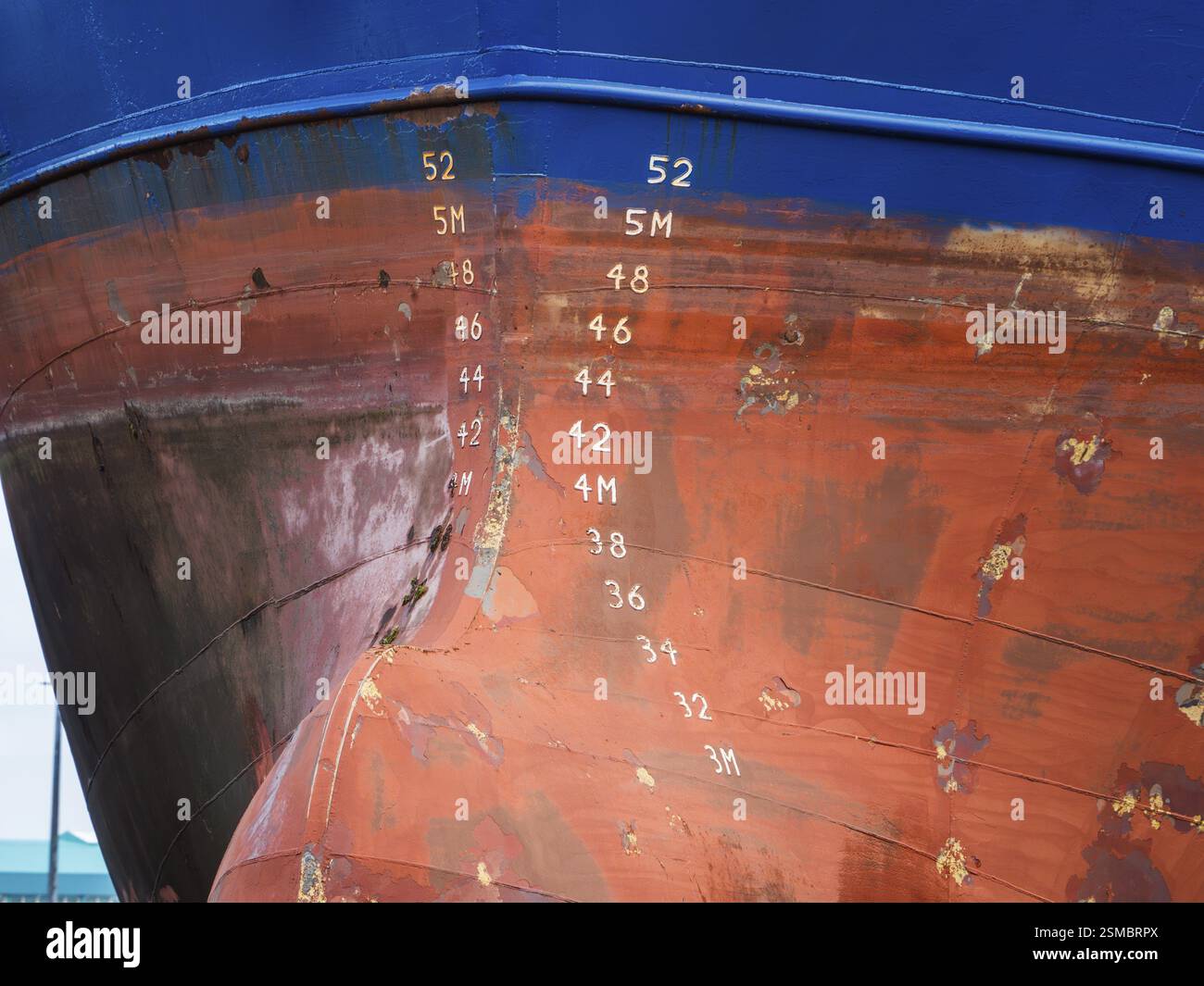 Draught marks on a ship, Reykjavik, Iceland, Europe Stock Photo - Alamy