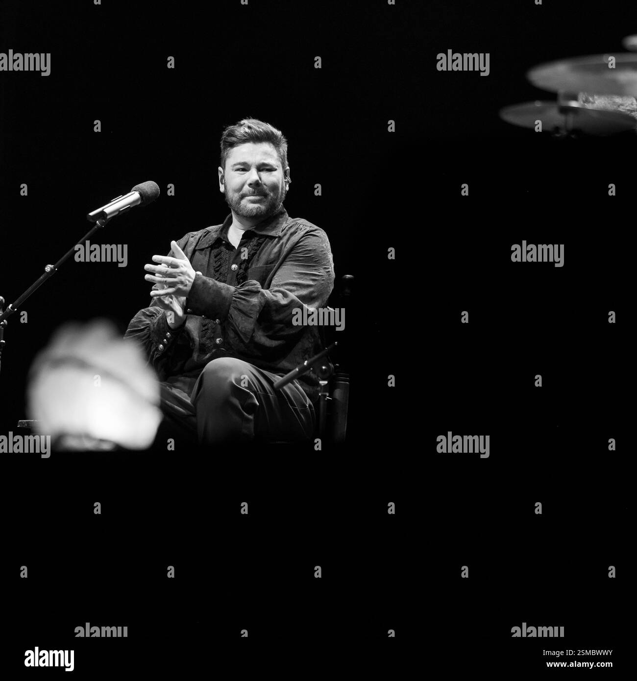 he singer Miguel Poveda actua during a concert at Inverfest the Teatro ...