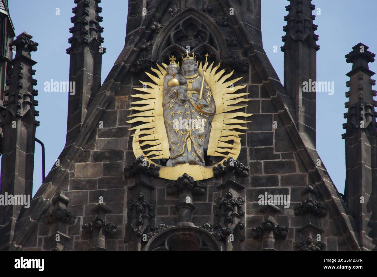 Statue of the Virgin Mary, a symbol of motherhood, protection, faith ...