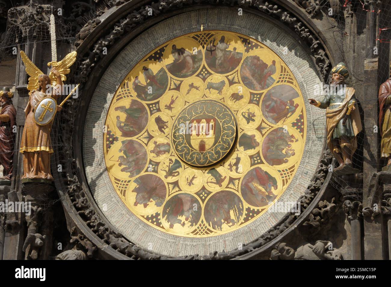 Prague Astronomical Clock. Ornate medieval astronomical clock adorned ...