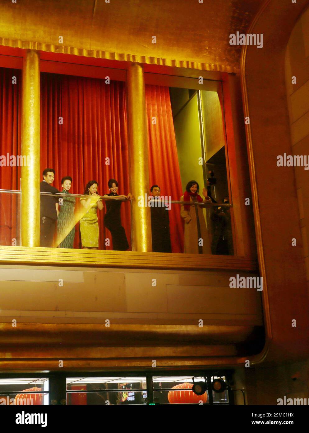 SHANGHAI, CHINA - FEBRUARY 12, 2025 - Actors Hu Ge, Tang Yan, Xin ...