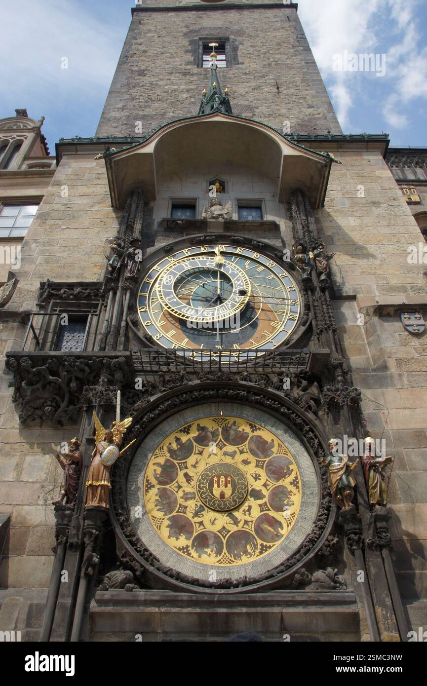 Prague Astronomical Clock. Ornate medieval clock on Old Town Square ...