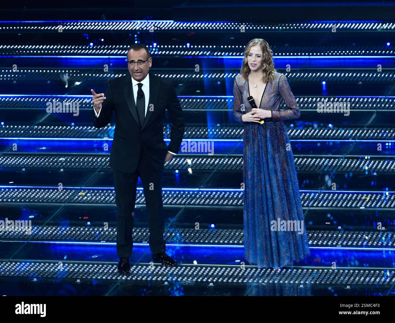 Sanremo, 75th Italian Song Festival 2025 - Second Evening. In the photo ...