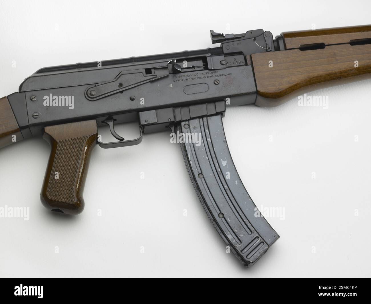 One AK-47 gun on white background Stock Photo - Alamy