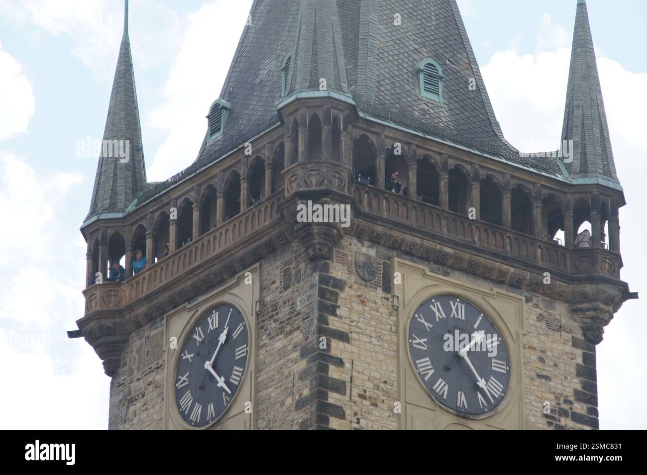 Prague Astronomical Clock. Ornate medieval clock tower adorned with ...