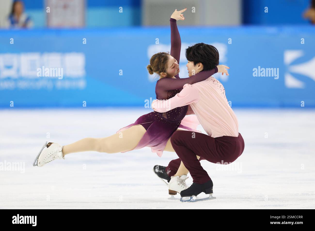 Harbin, China. 12th Feb, 2025. Azusa Tanaka & Shingo Nishiyama (JPN ...