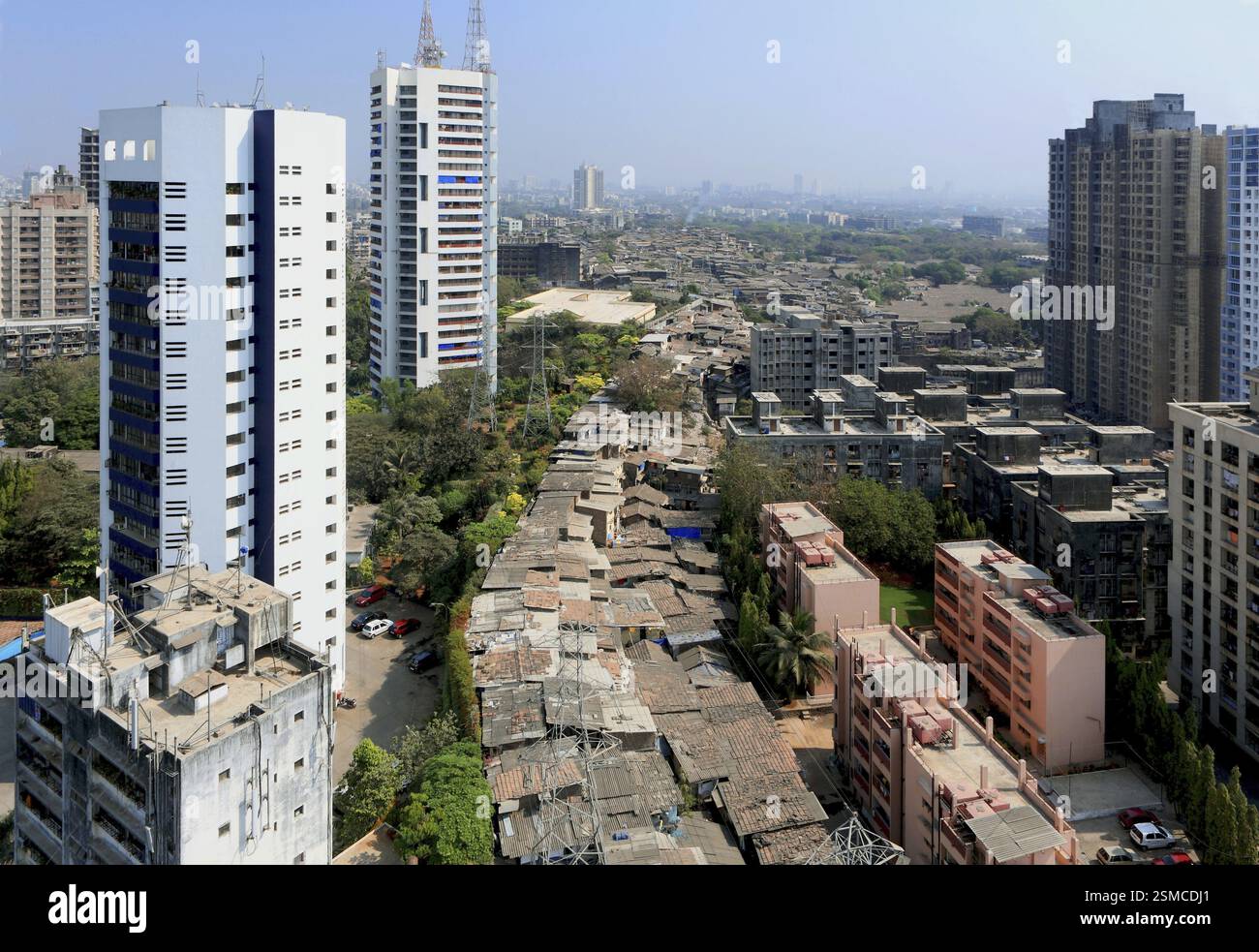 Aerial view of Parel Suburb, Bombay Mumbai, Maharashtra, India, Asia ...