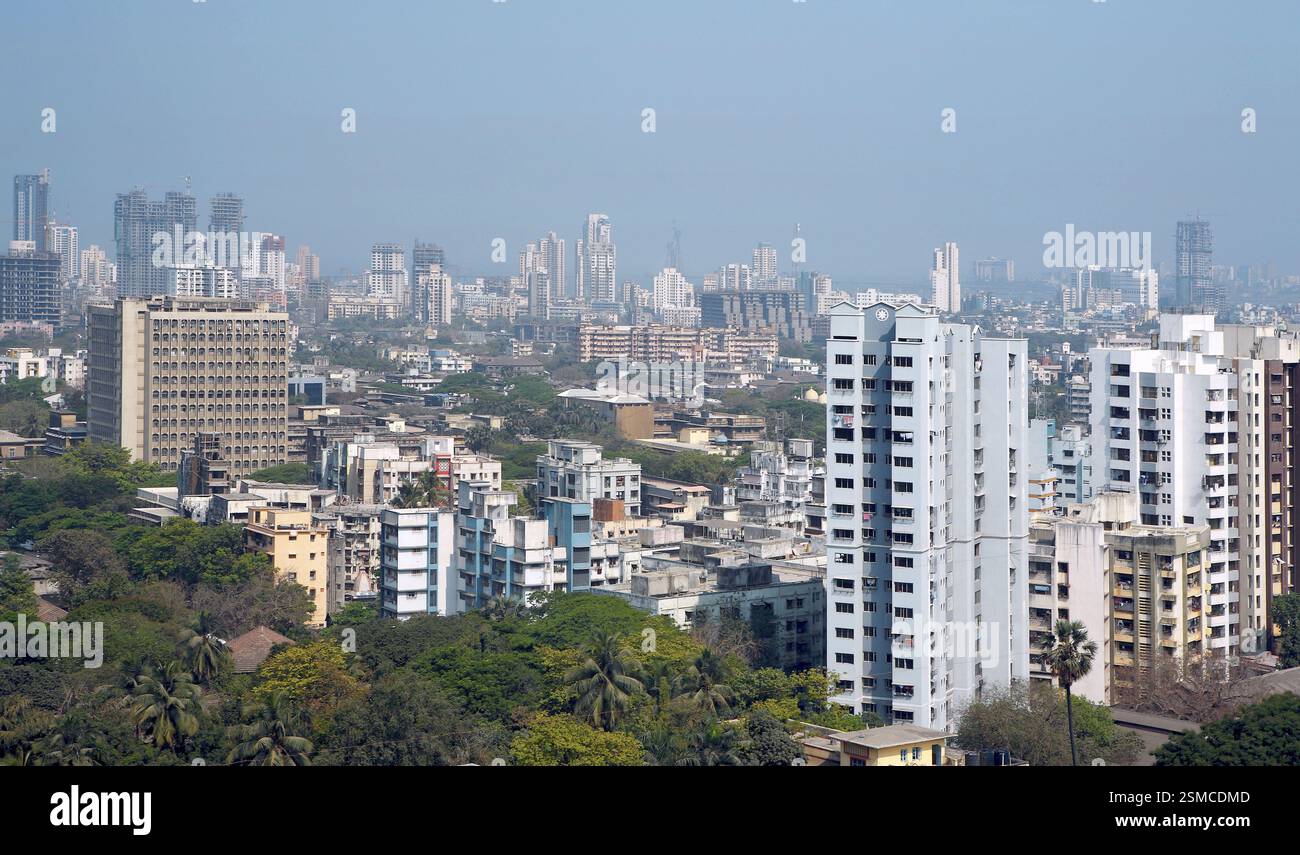 Aerial view of Parel Suburb, Bombay Mumbai, Maharashtra, India, Asia ...