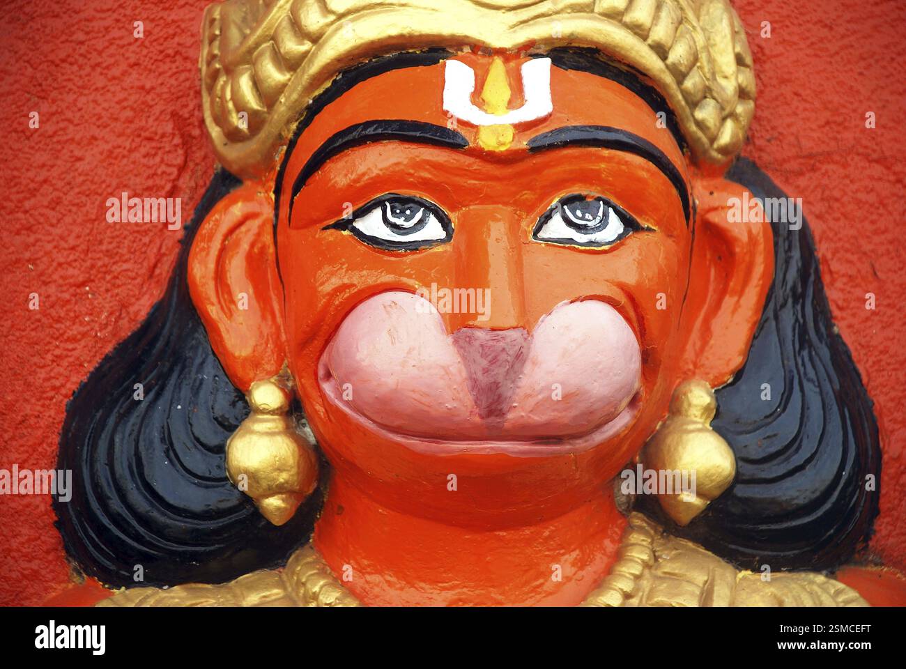 God Hanuman face, Bhubaneswar, Orissa, India, Asia Stock Photo - Alamy