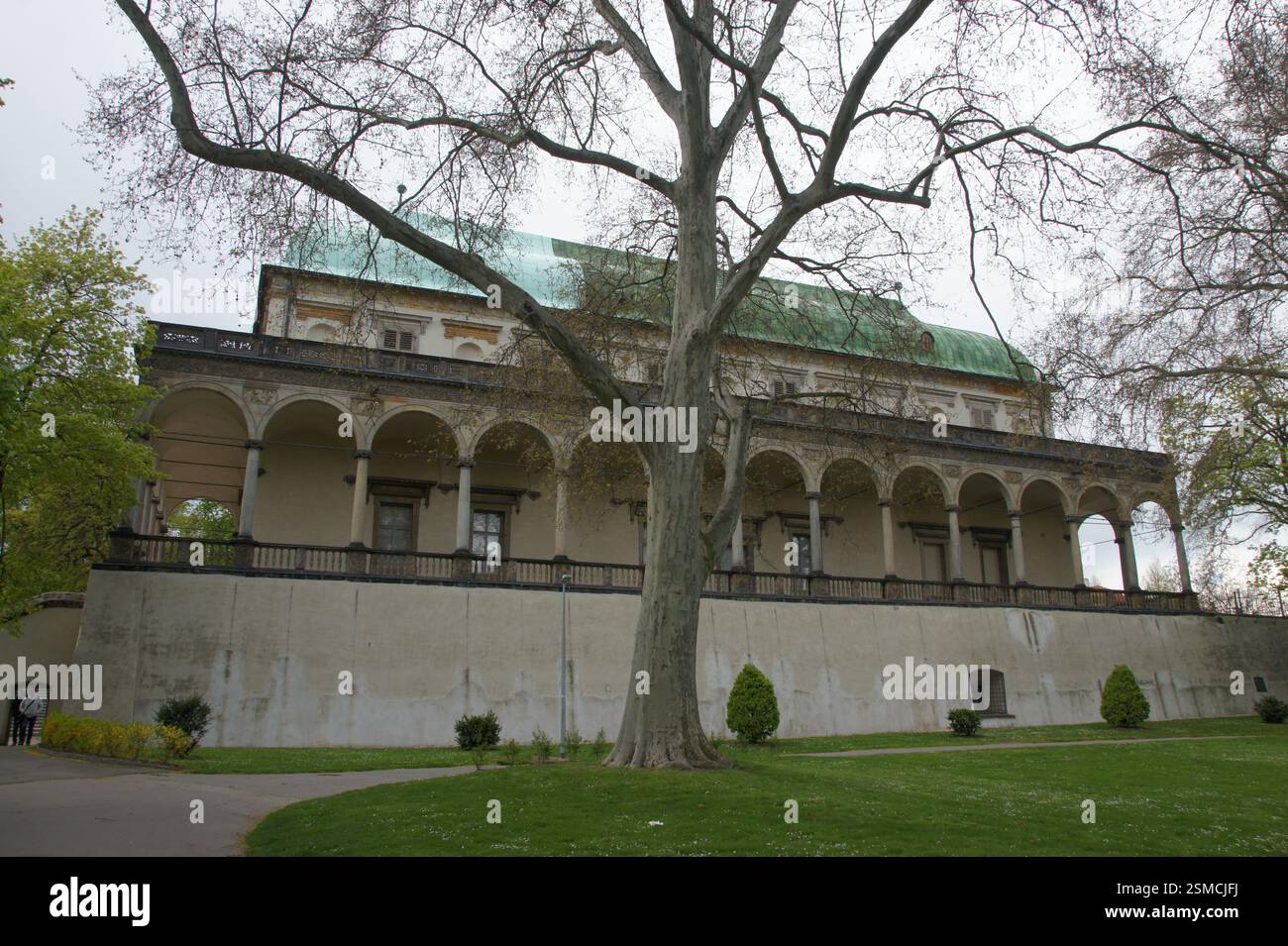 Queen Anne's Summer Palace is a Baroque-style building with a green ...