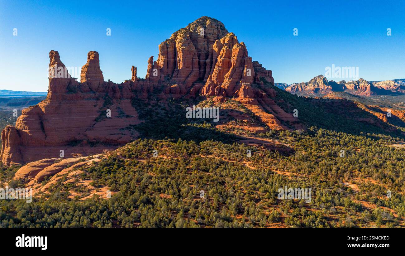 View of Sedona, Arizona, the Nuns desert rock mountain formation in ...