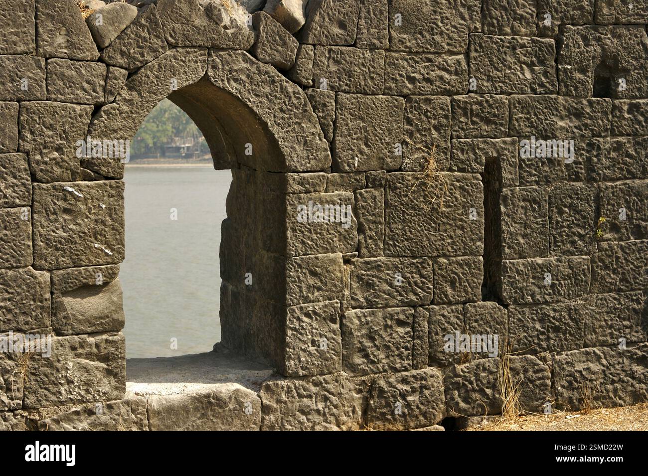 Window of janjira fort, Murud Janjira, District Raigad, Maharashtra ...