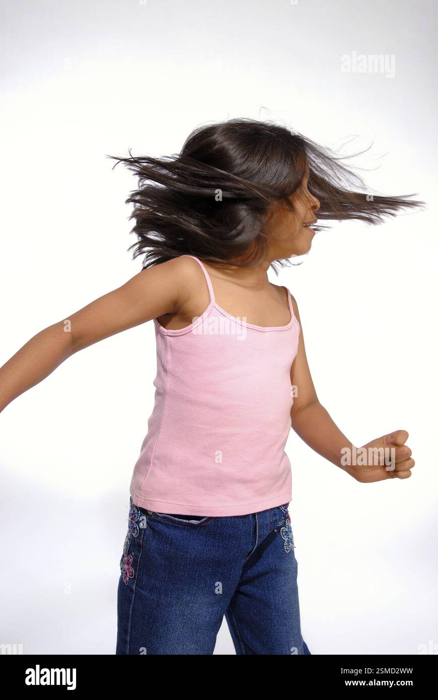 South Asian Indian girl moving head MR#477 Stock Photo - Alamy