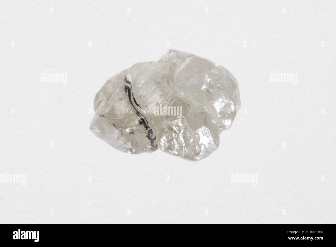 Diamond rough with cutting mark on white background Stock Photo - Alamy