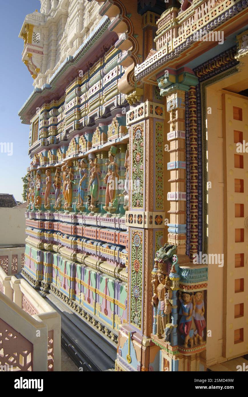 Decorative wall of Jain temple of Jakhau, Jakhau, Kutch, Gujarat, India ...