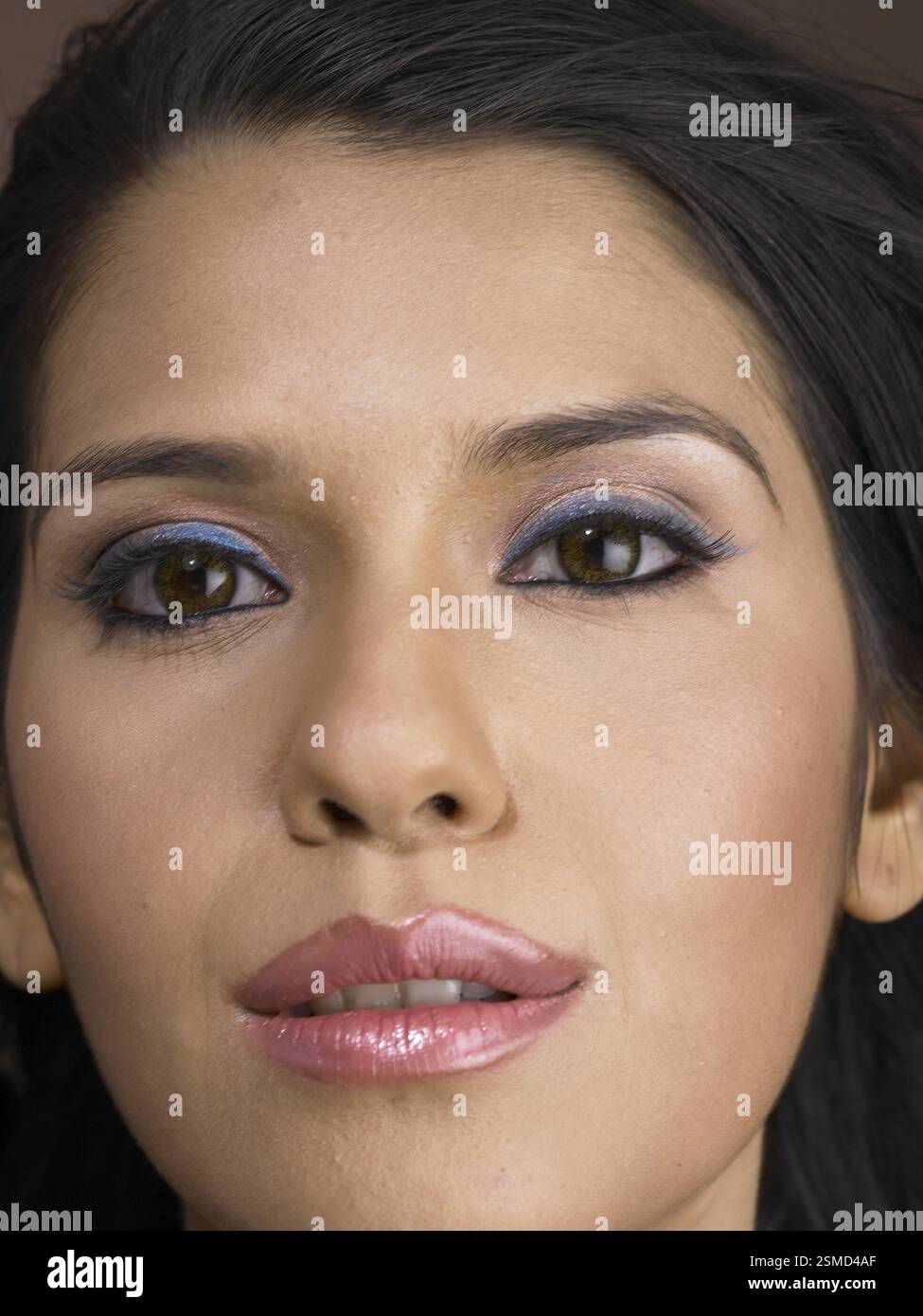 South Asian Indian woman smiling and face close up MR # 702 Stock Photo ...
