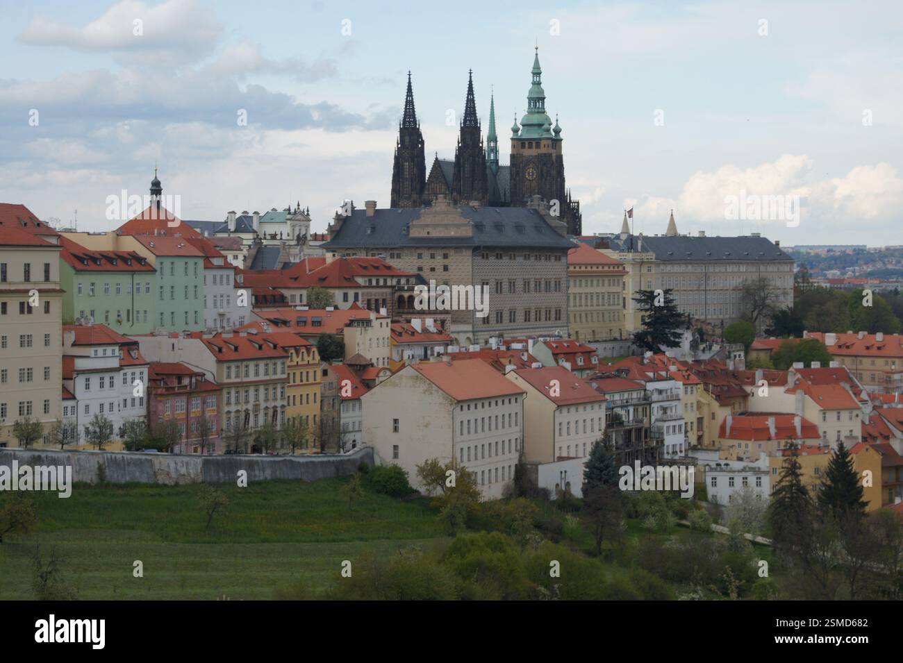 Prague Castle, a symbol of Czech history and culture, dominates the ...