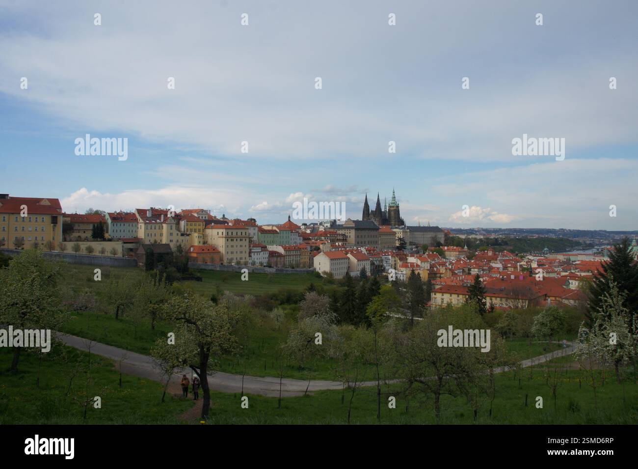 Prague Castle, a majestic fortress overlooking the Vltava River, stands ...
