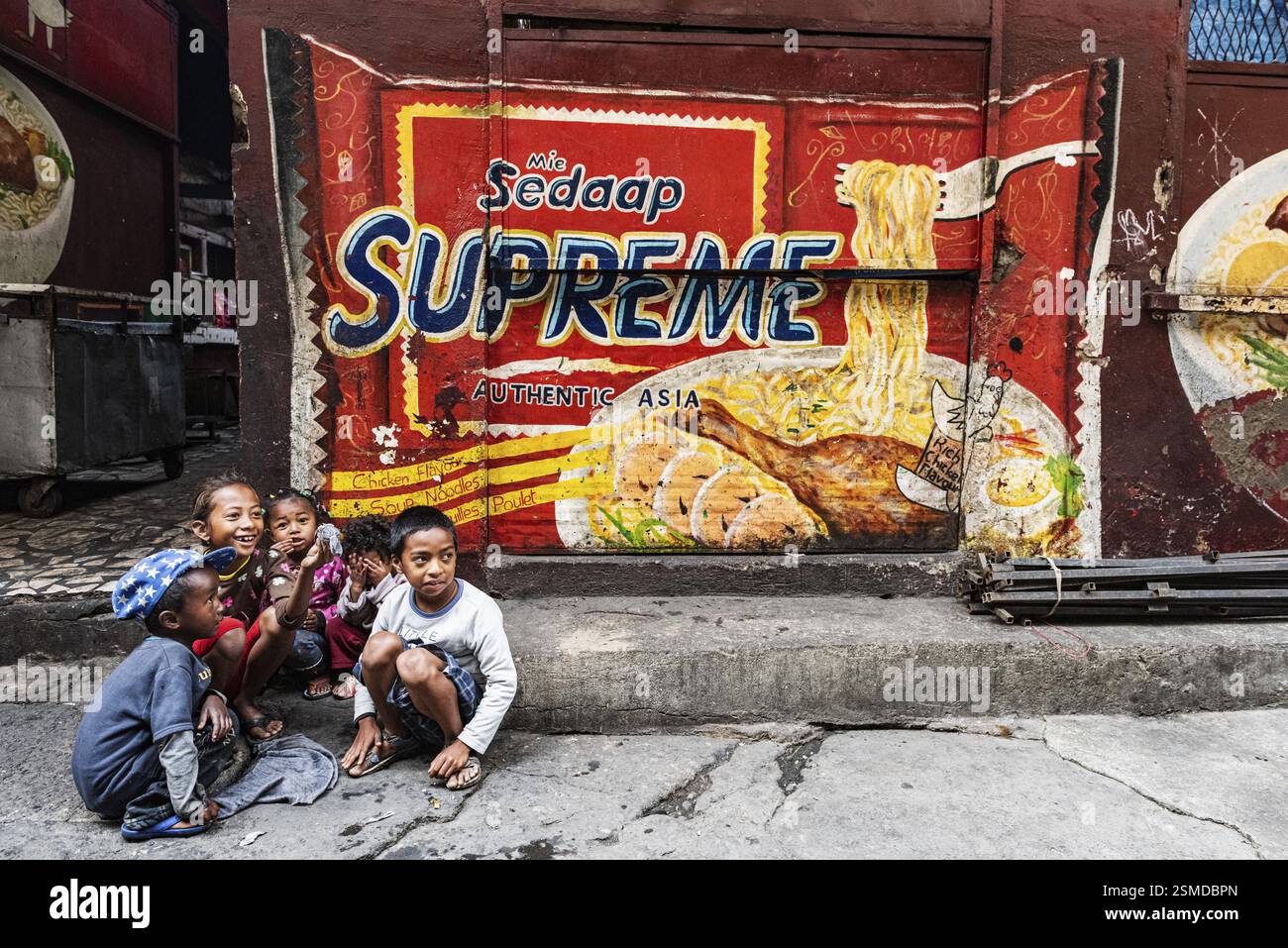Poor street children at Analakely Market Antanarivo, Madagascar, Africa ...