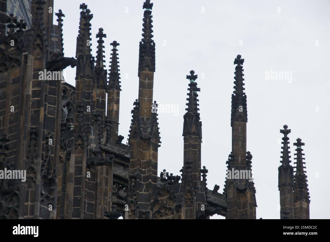 Gothic architecture in the Czech Republic. Soaring stone spires pierce ...
