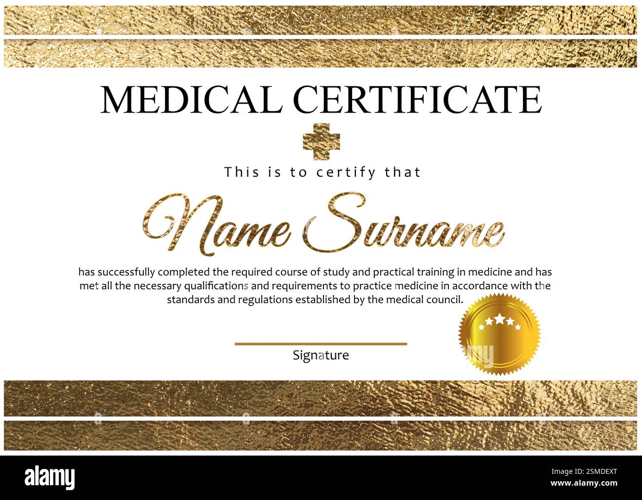 Certificate of medical course completion for healthcare professional ...