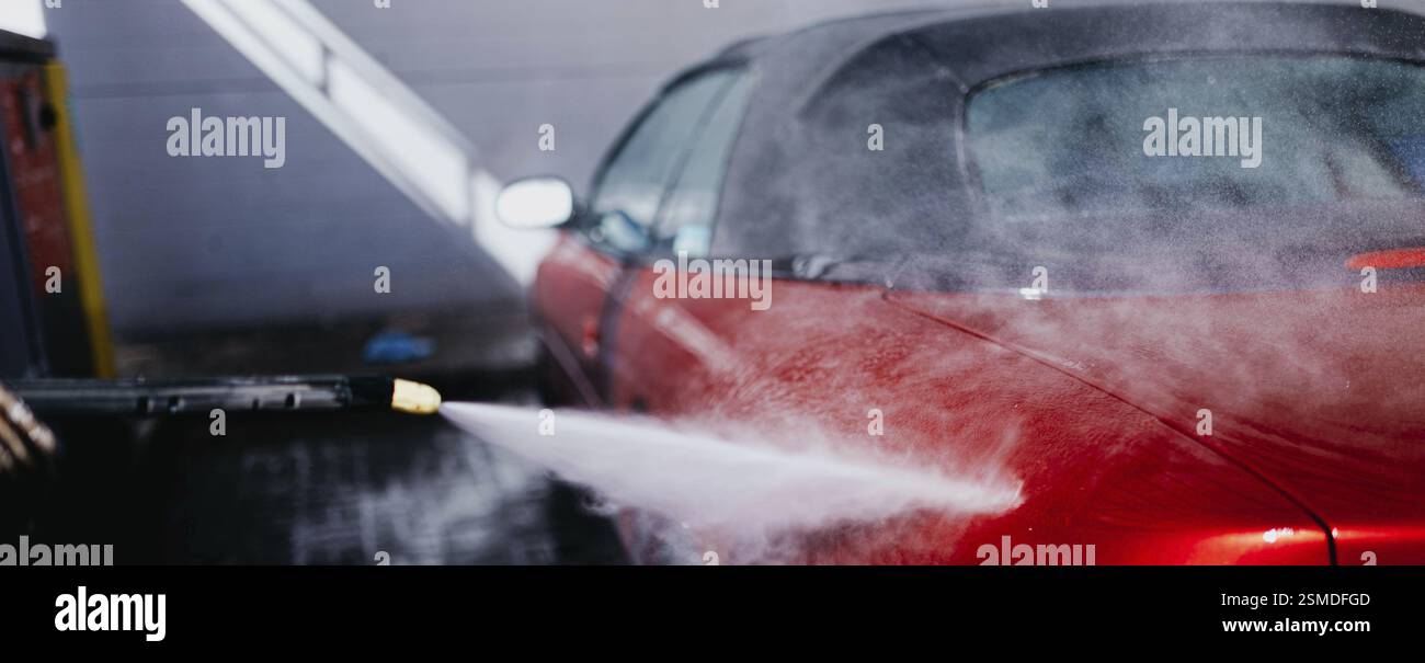 High pressure water spray cleaning hi-res stock photography and images ...