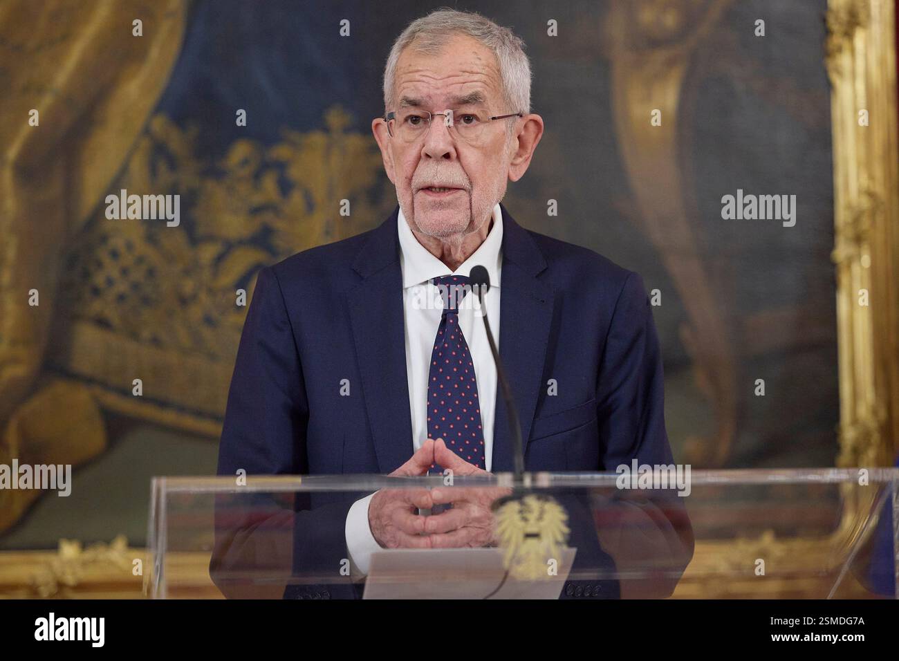 Vienna, Austria. 12th Feb, 2025. Austrian President Alexander Van der ...