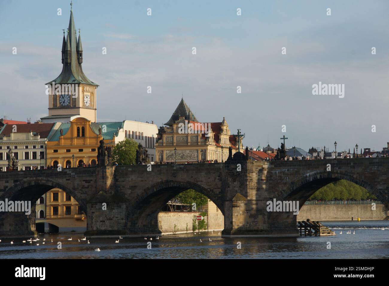 Charles Bridge, Czech Republic. Stone bridge with multiple arches ...
