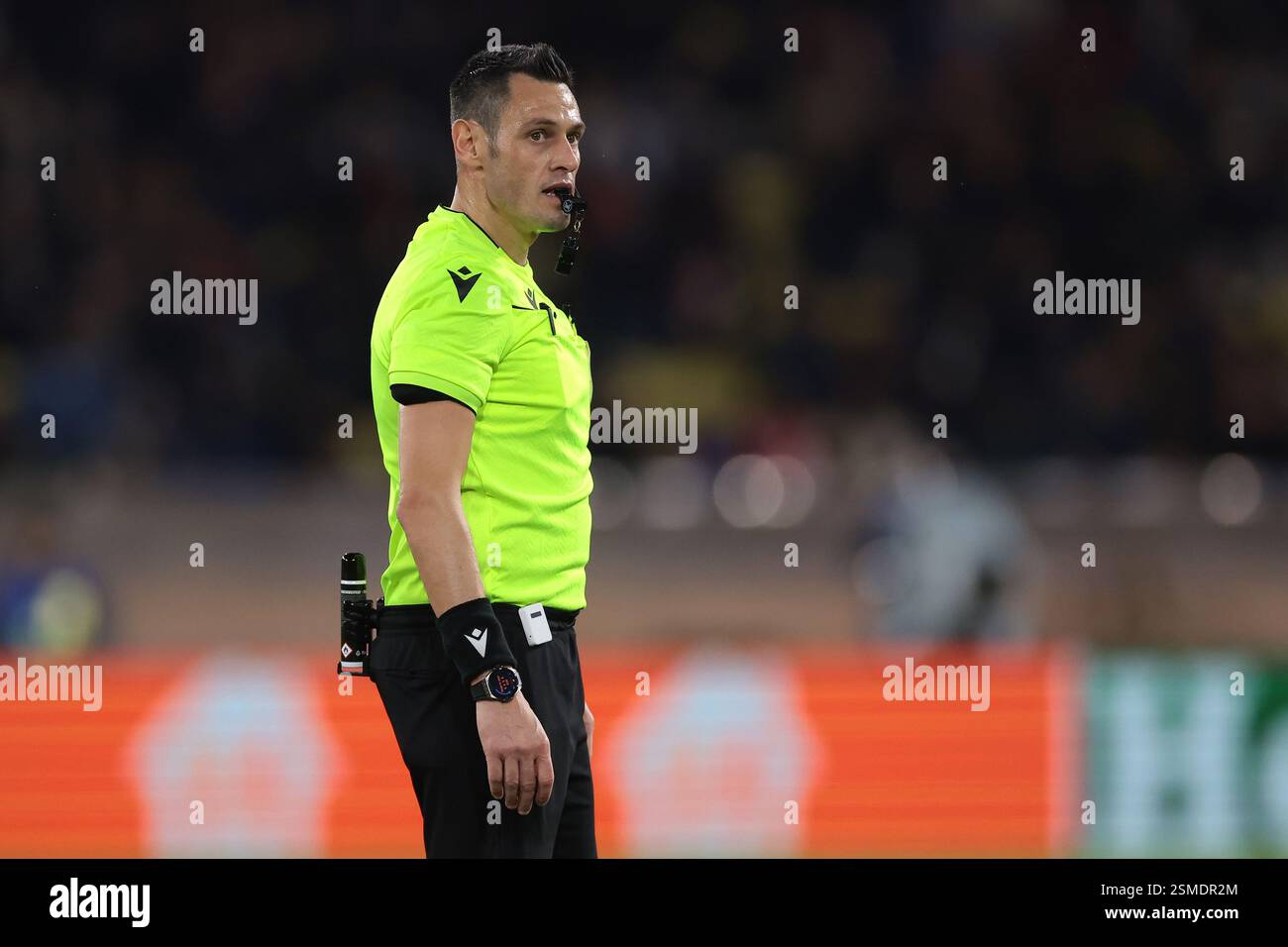 Monaco, Monaco. 12th Feb, 2025. The Referee Maurizio Mariani of Italy ...