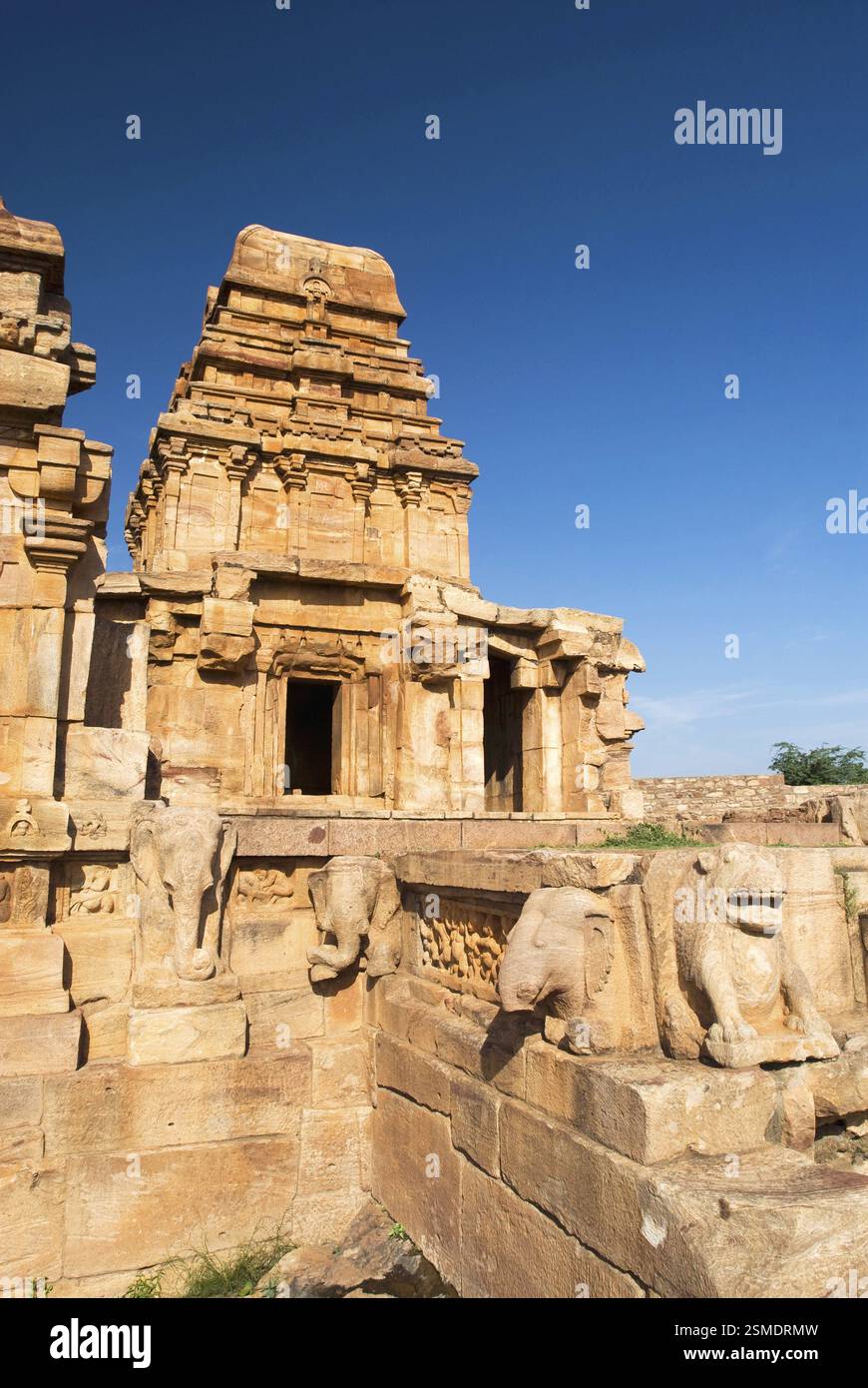 Upper Shivalaya temple in North Fort in Badami, Karnataka, India, Asia ...