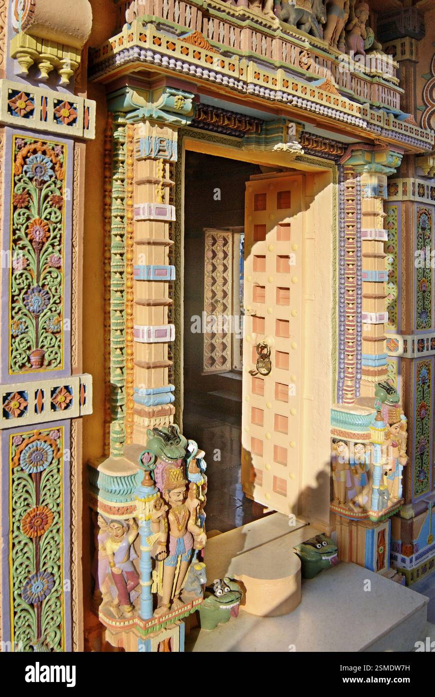 Temple door of Jain temple at Jakhau, Kutch, Gujarat, India, Asia Stock ...