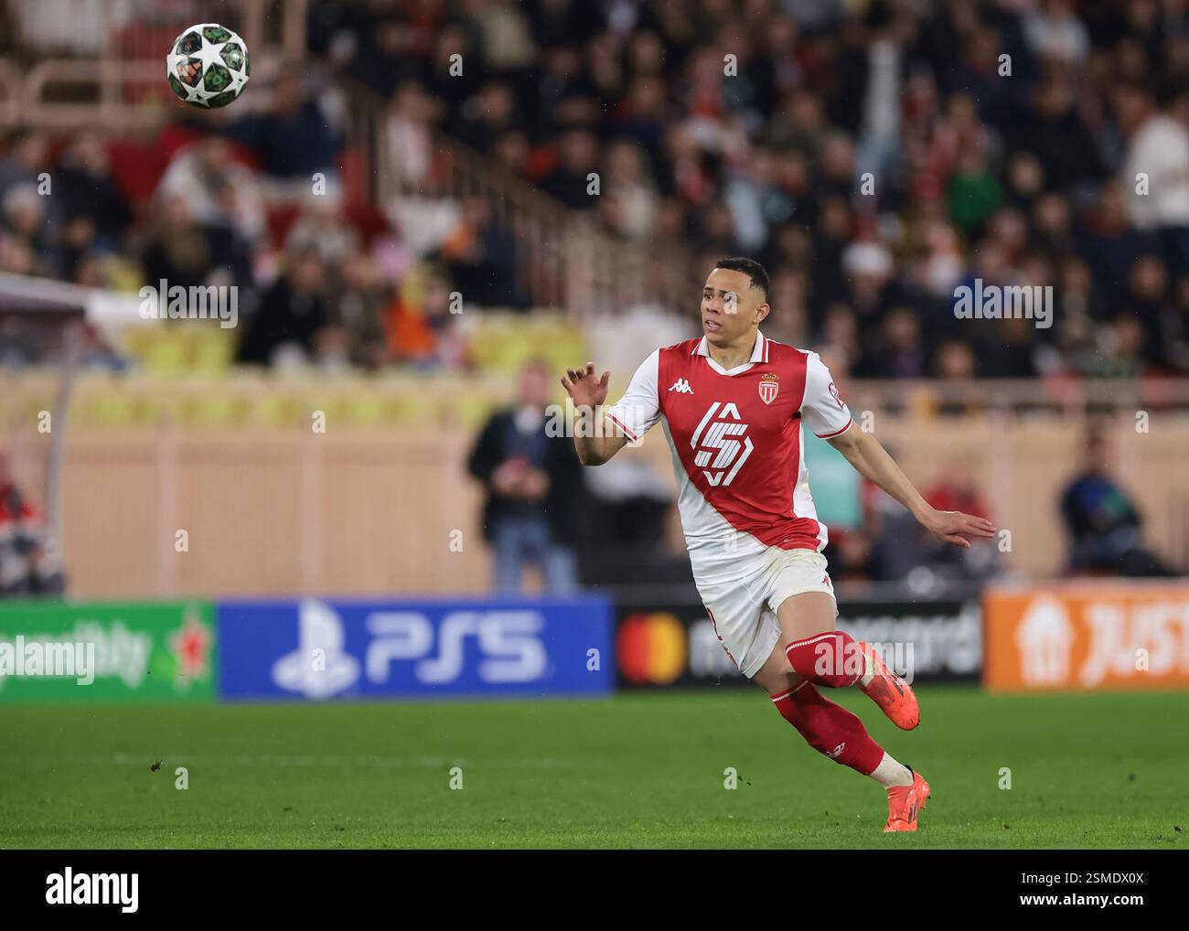 Monaco, Monaco. 12th Feb, 2025. Vanderson of AS Monaco focuses on the ...