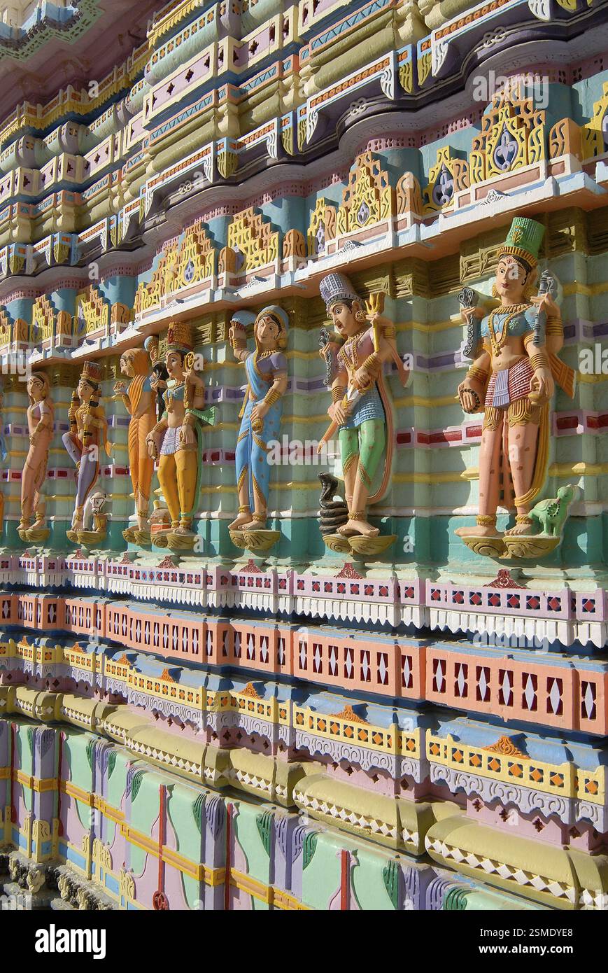 Decorative wall of Jain temple of Jakhau, Jakhau, Kutch, Gujarat, India ...