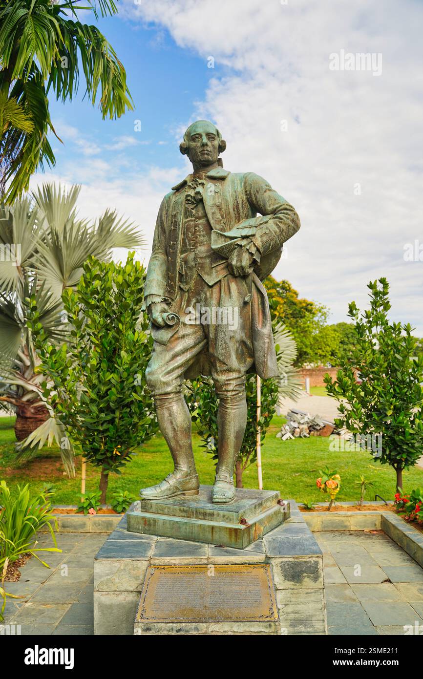 Bronze statue of Francis Light, British Naval officer and founder of ...
