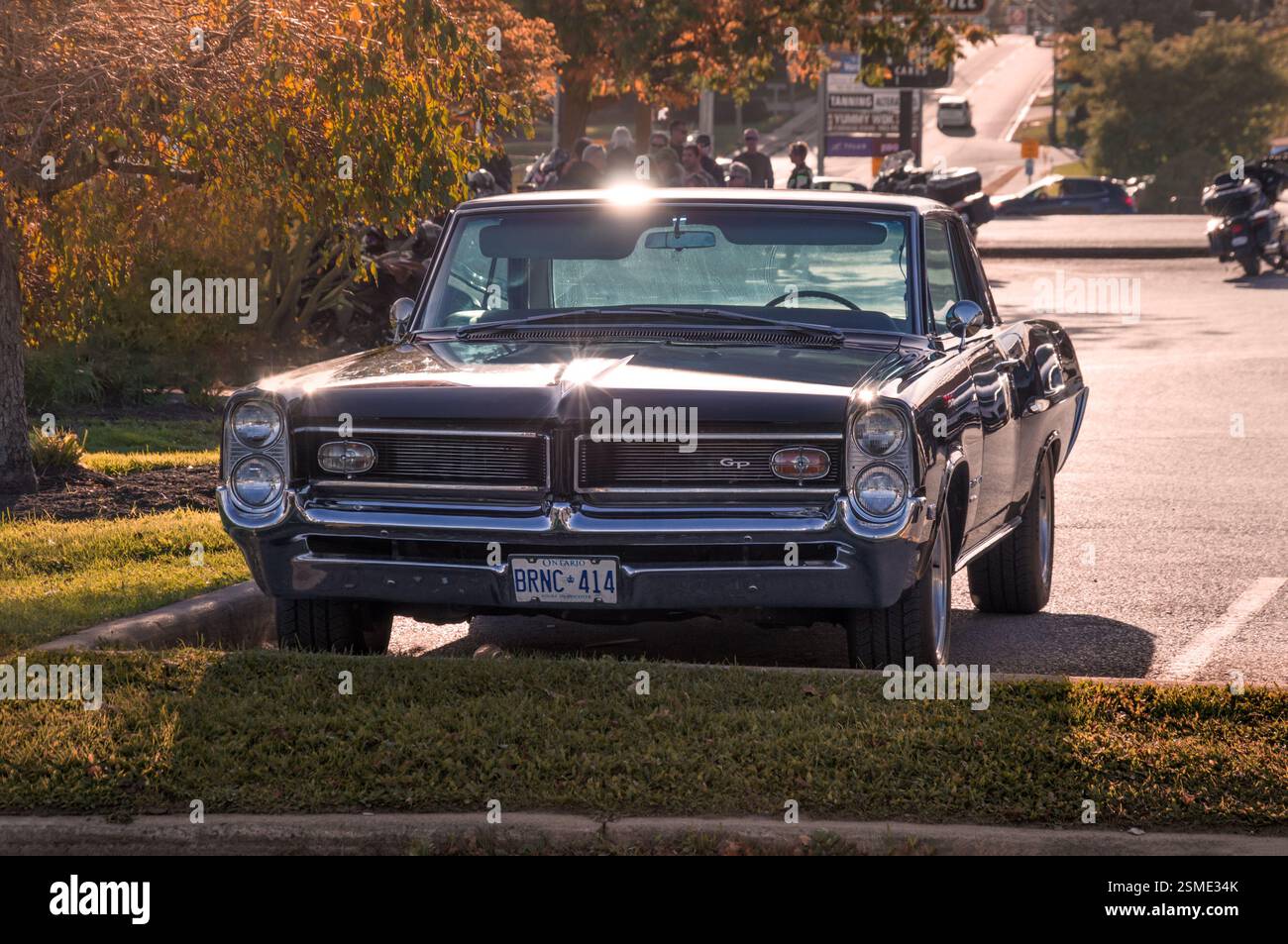 Port Perry, Ontario, Canada - 2024 10 05: Vintage black 1964 Pontiac ...