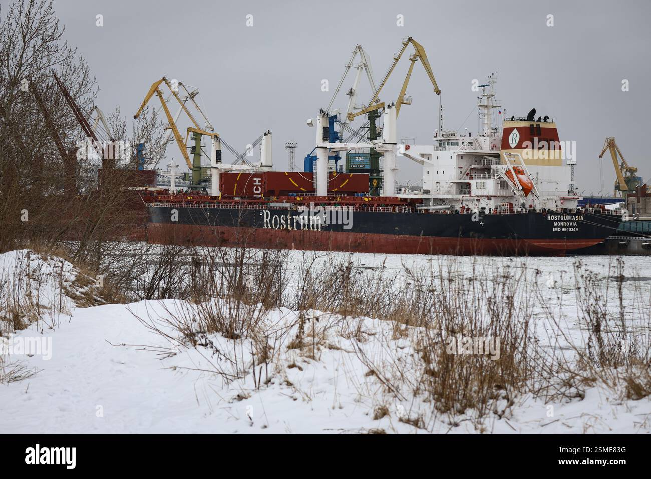 St. Petersburg, Russia. 12th Feb, 2025. The Bulk Carrier Rostrum Asia ...