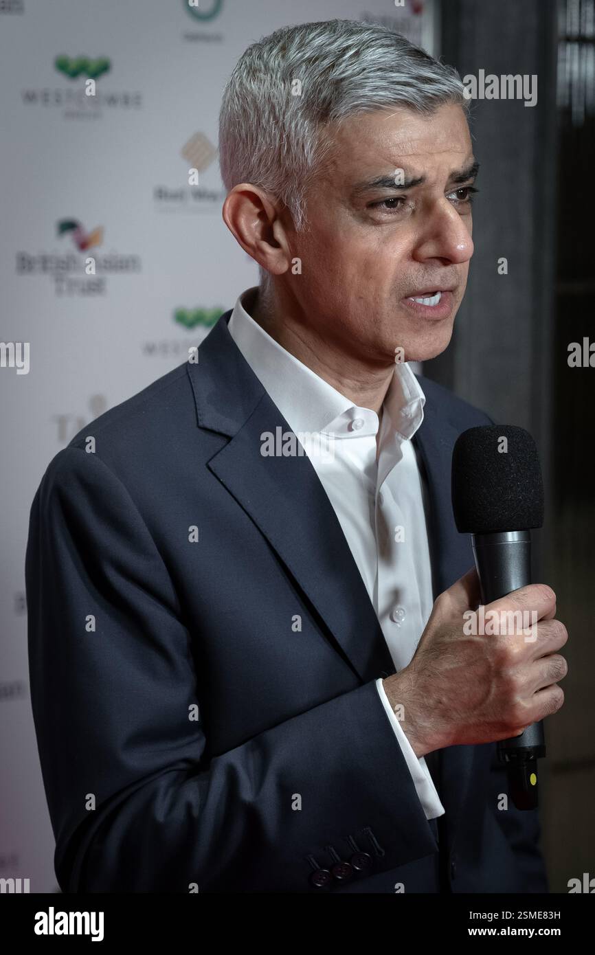 London, UK. 12th February 2025. London Mayor Sadiq Khan attends the ...