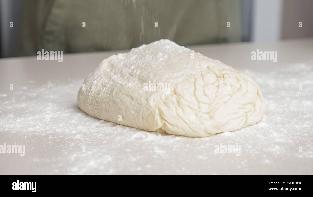 Bread dough that has doubled in size, pizza dough that has risen ...