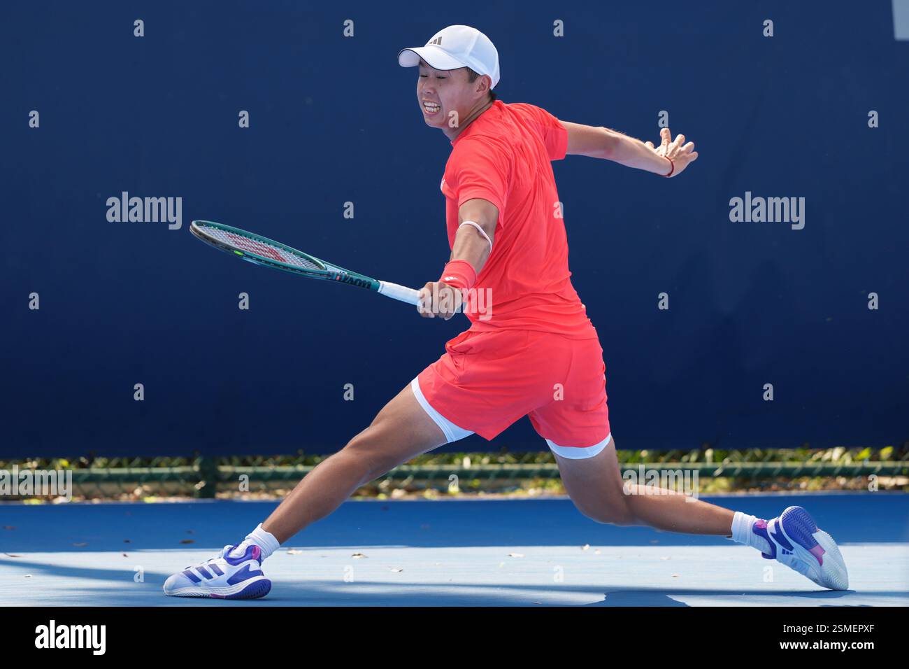 February, 12- Delray Beach, FL: Learner Tien(USA) in action here during ...